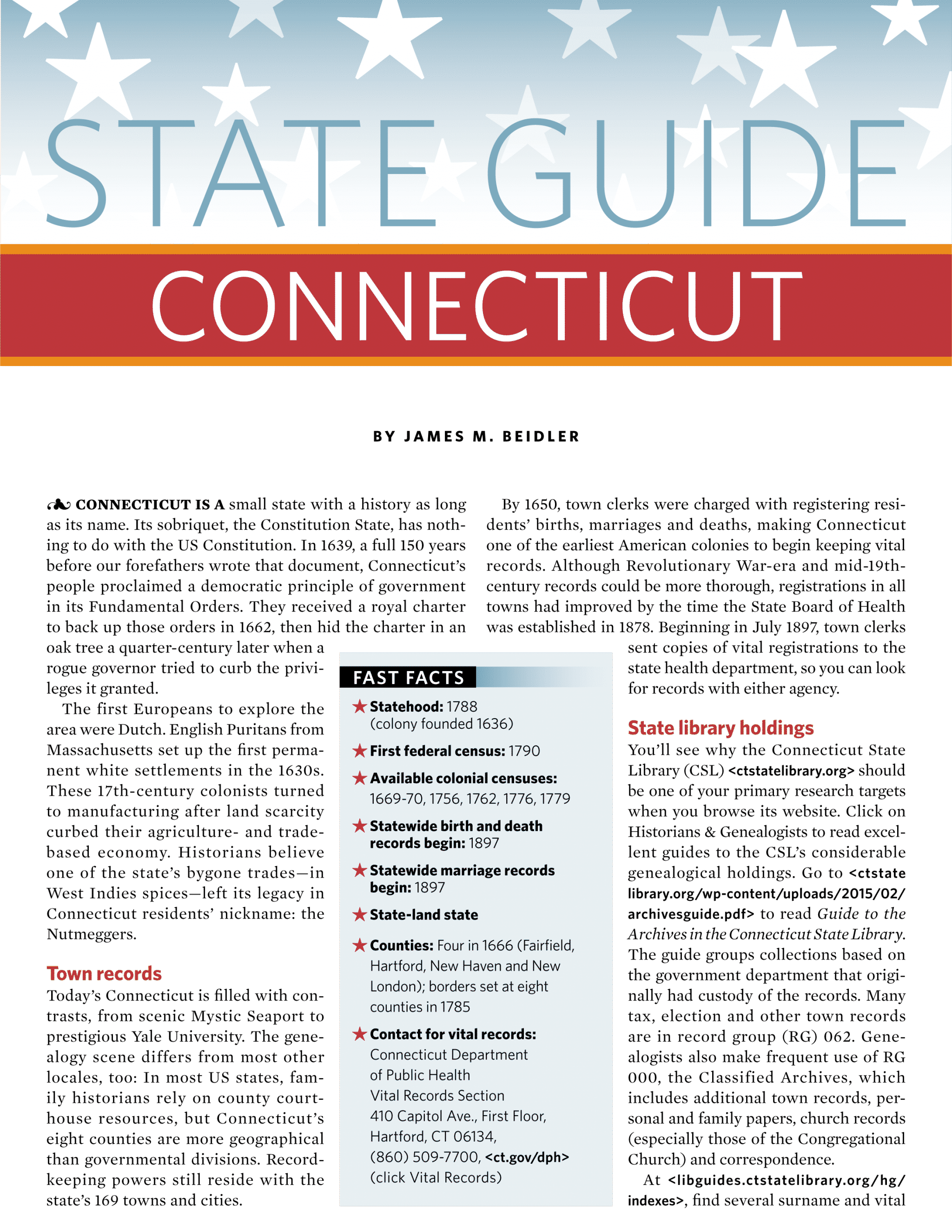 Connecticut County History and Listings